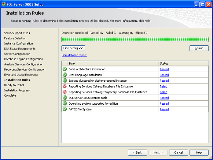 Reporting Services Catalog Error